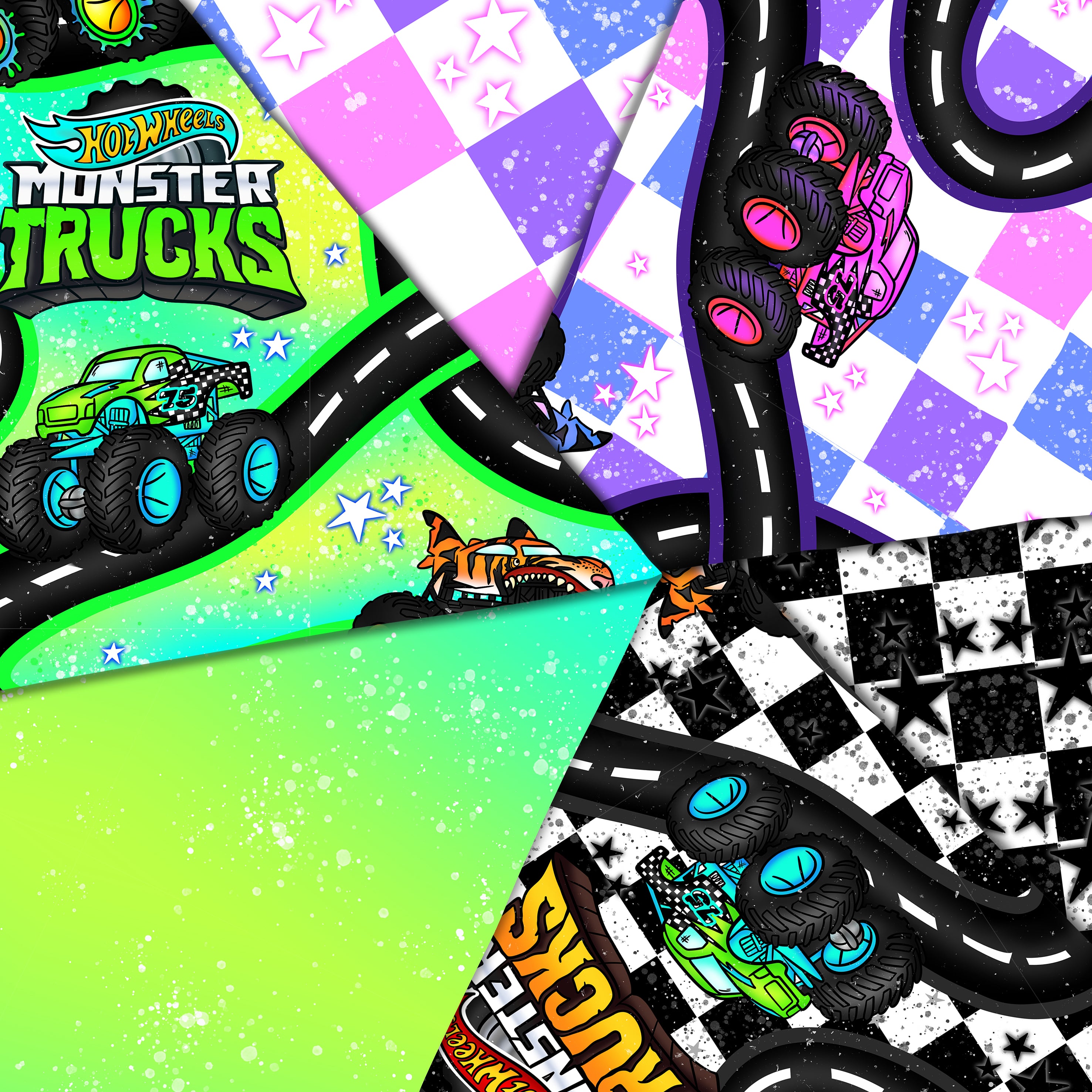 Monster Trucks Collection Panels – Material Magic